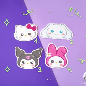 Sanrio Stickers Pack Illustrated Sanrio Stickers Hello Kitty Kuromi ...