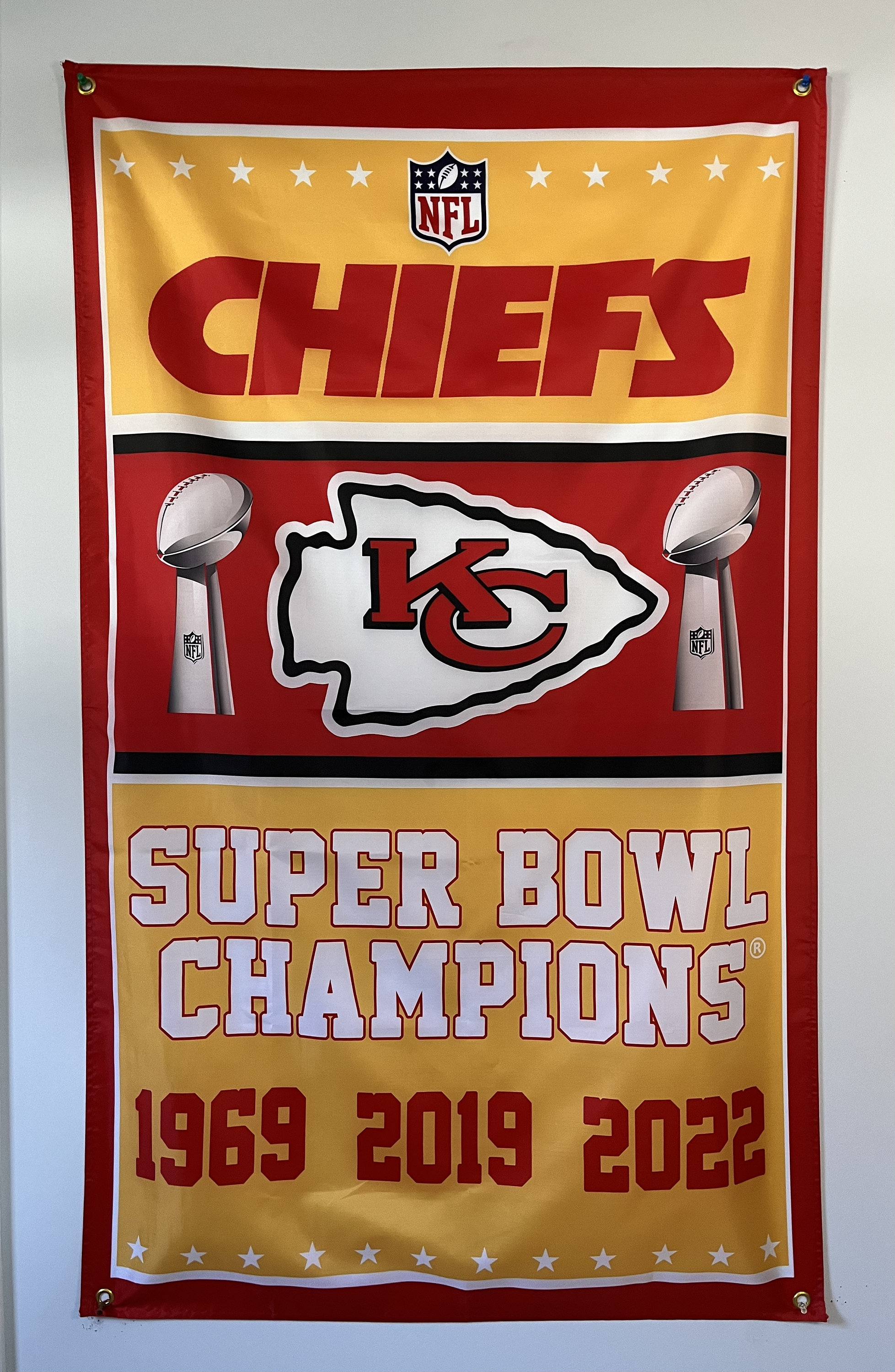 Kansas City Chiefs Super Bowl Banner Flag Wall Art - Etsy