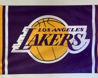 Los Angeles Lakers NBA Championship Banner Flag - Etsy