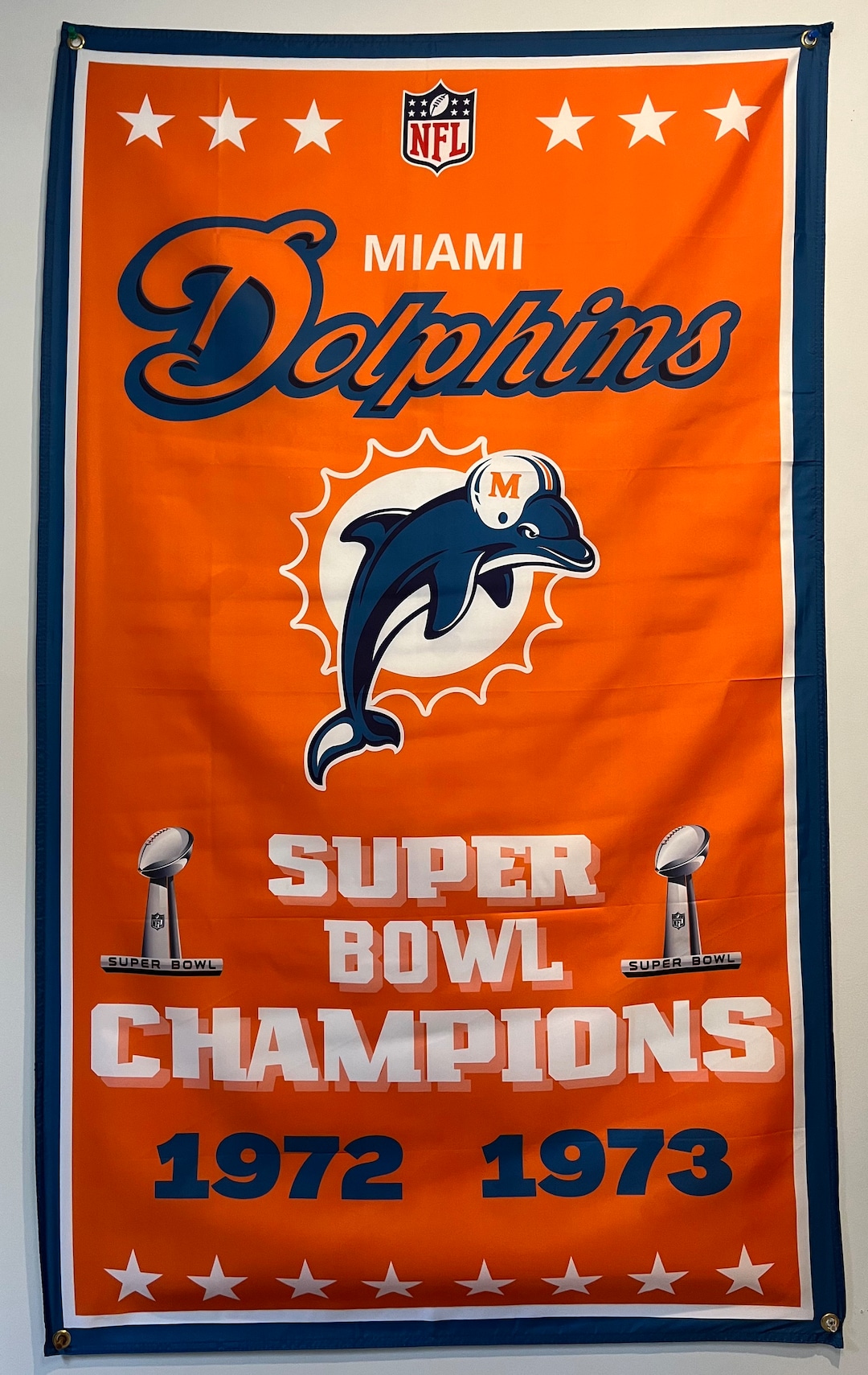 Miami Dolphins Super Bowl Bowling-Meisterschaft Banner Flagge Wandkunst ...