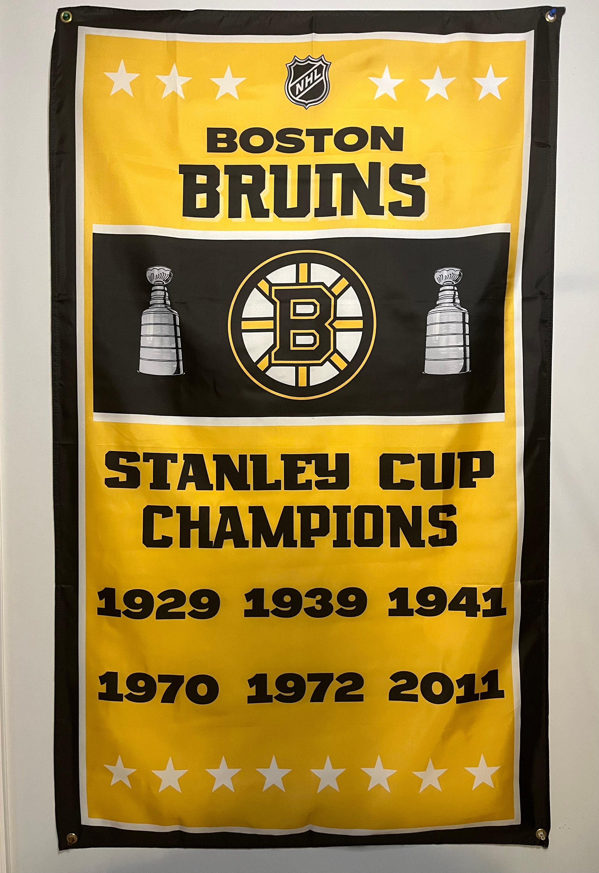 Boston Bruins Stanley Cup Banner Flag Wall Art - Etsy