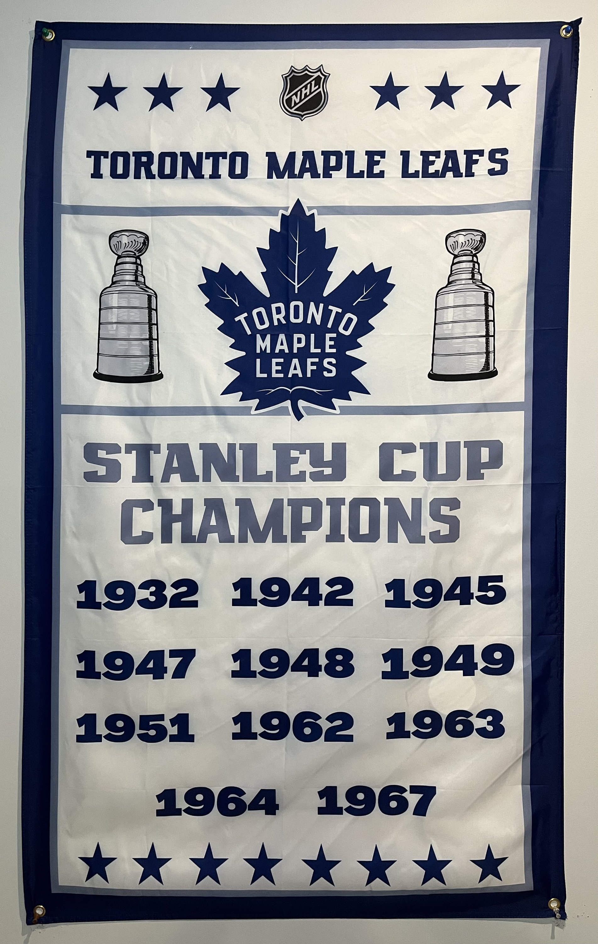 Toronto Maple Leafs Stanley Cup Banner Flag Wall Art - Etsy