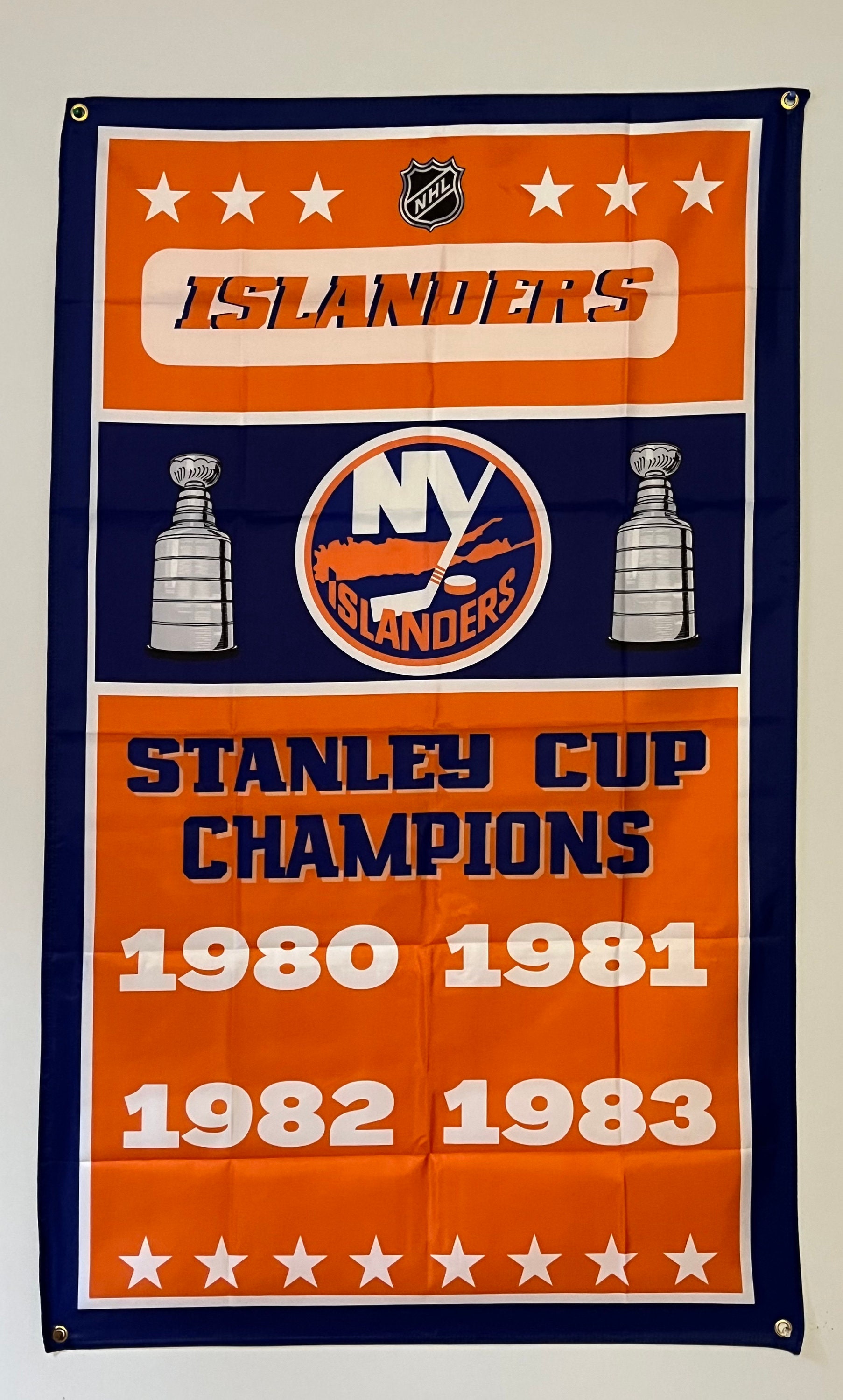 New York Islanders Stanley Cup Banner Flag Wall Art - Etsy