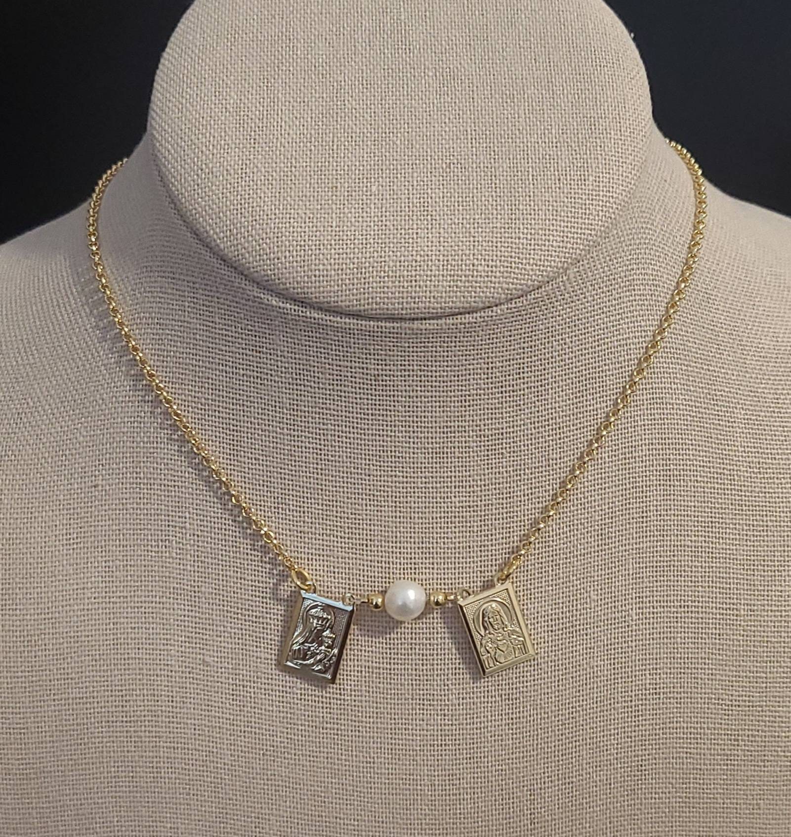 Gold Plate Scapular - Etsy