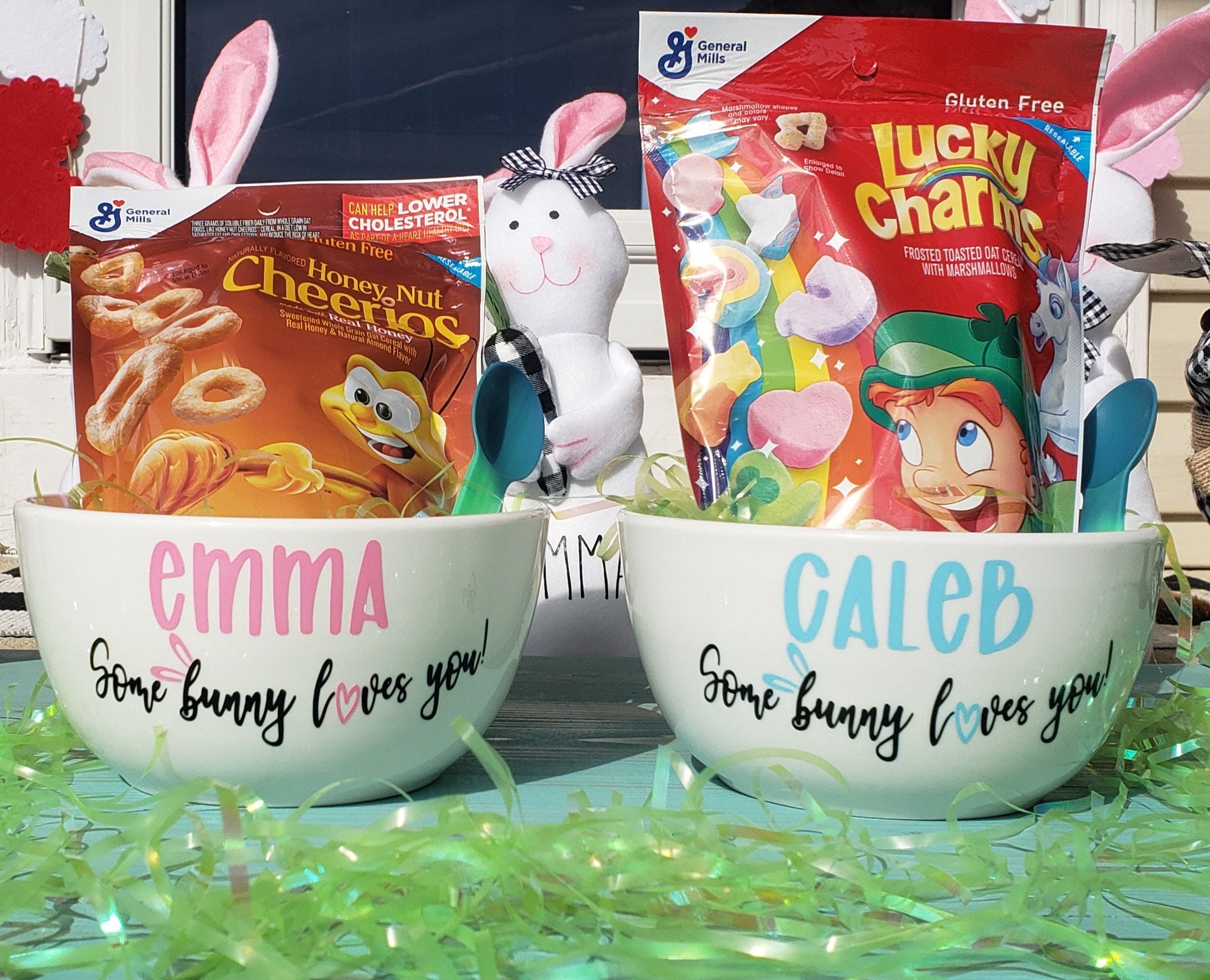 PERSONALIZED Easter Cereal Bowl With Color Changing Spoon and Cereal ...