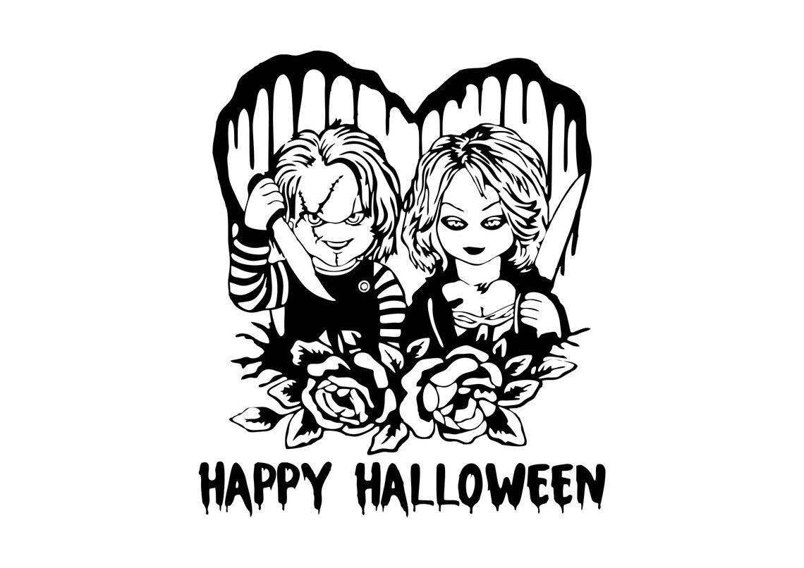 Chucky and Tiffany Svghalloween Svg Chucky Bride Svgchucky - Etsy