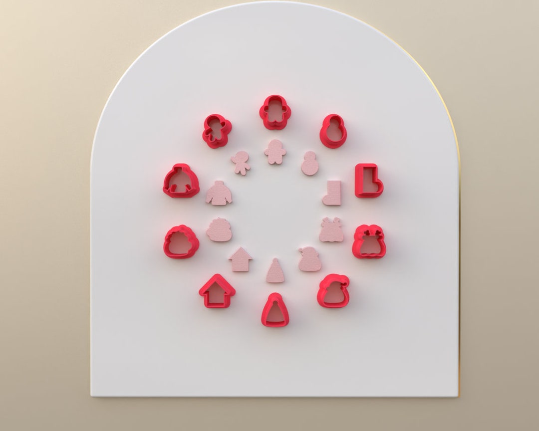 Christmas Studs Polymer Clay/ 2 Version Cut/digital .STL File File for ...