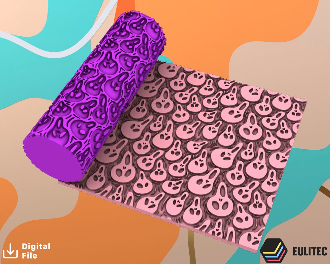 Roller Texture Polymer Clay /the Halloween Scream/ Digital STL File ...