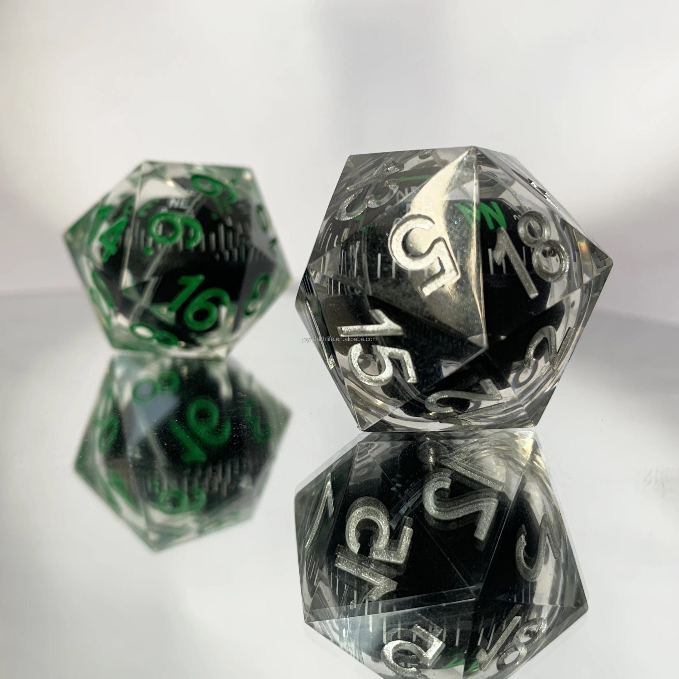 Large Sharp Edge D20 DND Polyhedral Dice - Compass Design Dungeons ...
