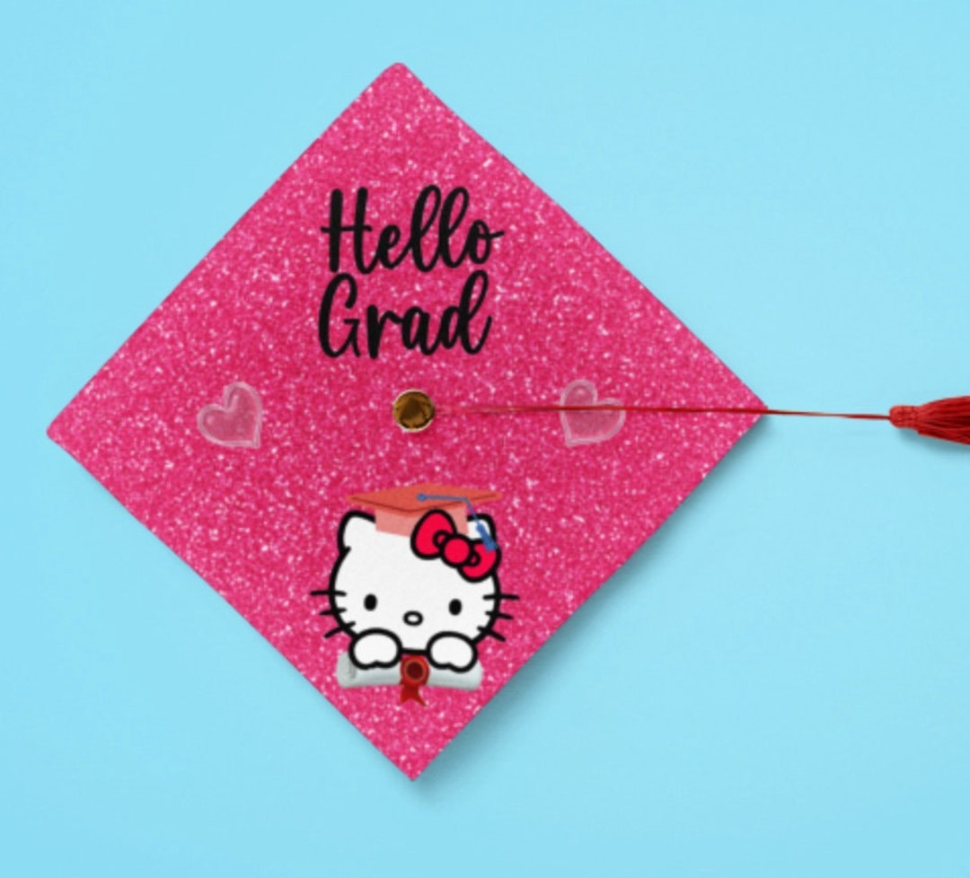Hello Grad Graduation Cap Topper Digital Download - Etsy