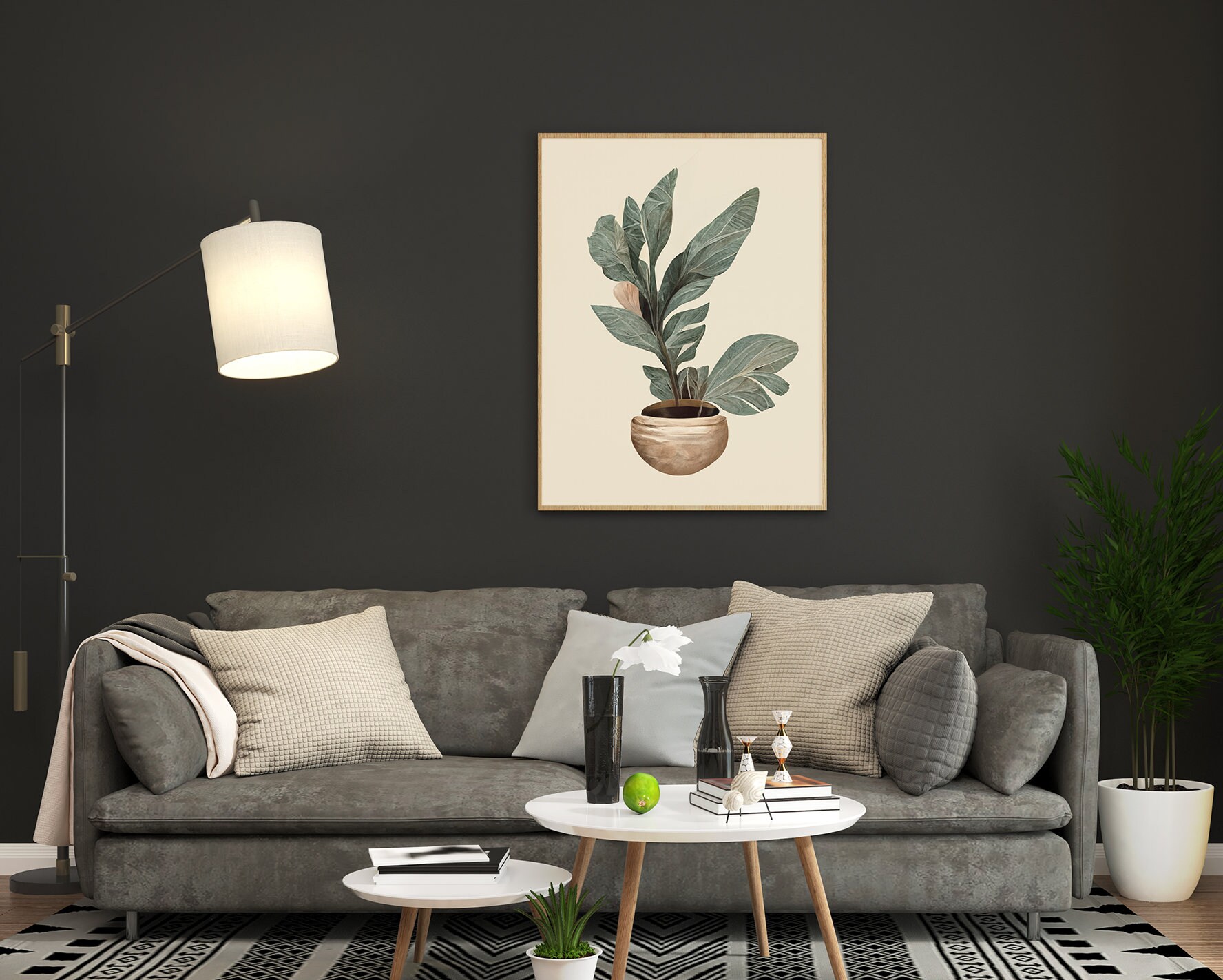 Boho Botanical Art Boho Art Set Botanical House Plants Art - Etsy