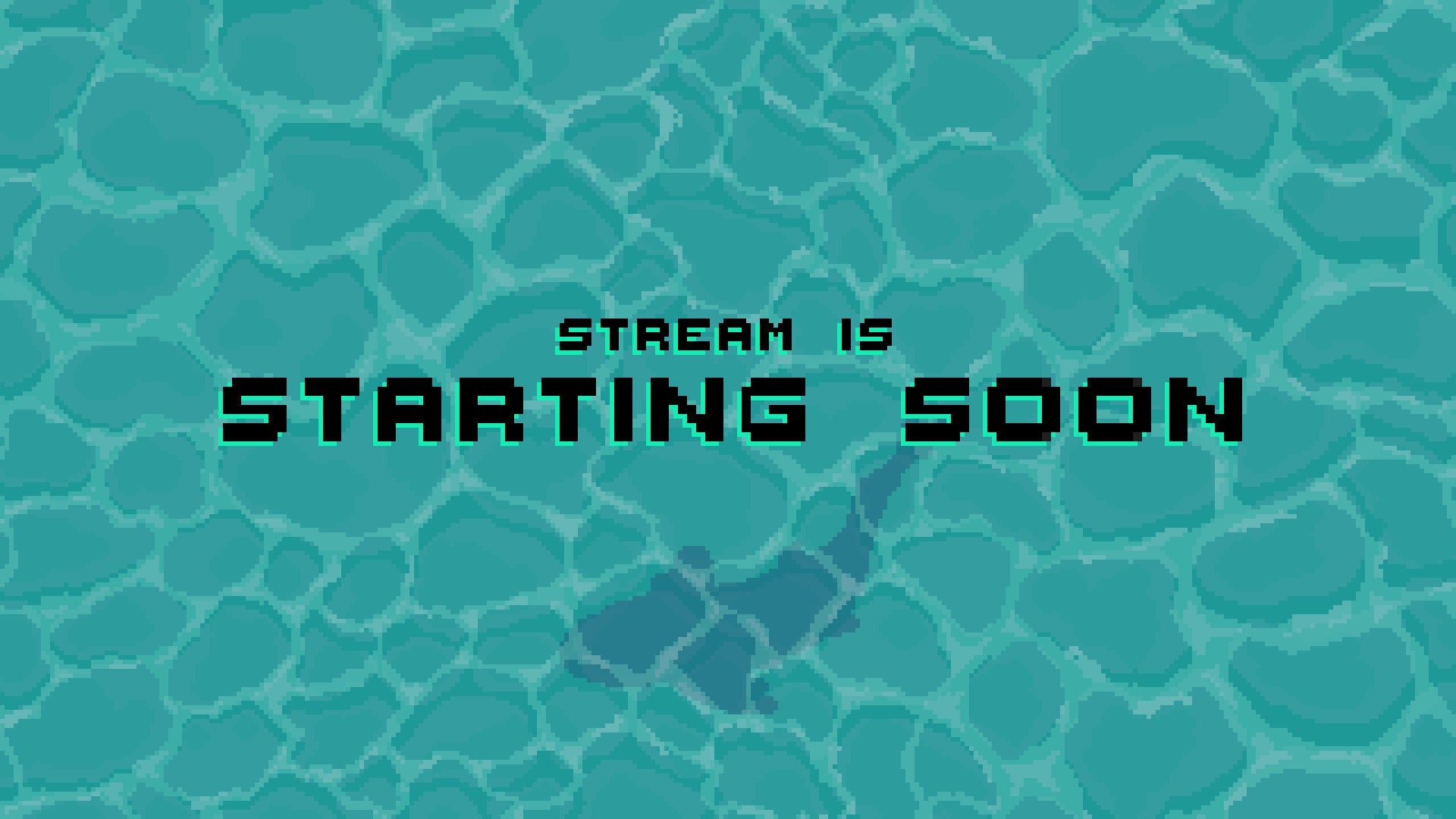 4 Pack Twitch Stream Overlay Screen, Clear Water Pixel Art Animation ...