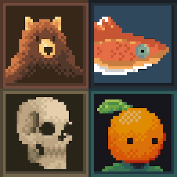 4 Pack Twitch Stream Overlay Screen, Space Dog Pixel Art Animation ...