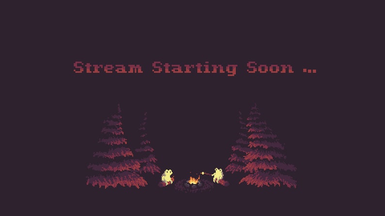 4 Pack Twitch Stream Overlay Screen, Frogs on Logs Pixel Art Animation ...