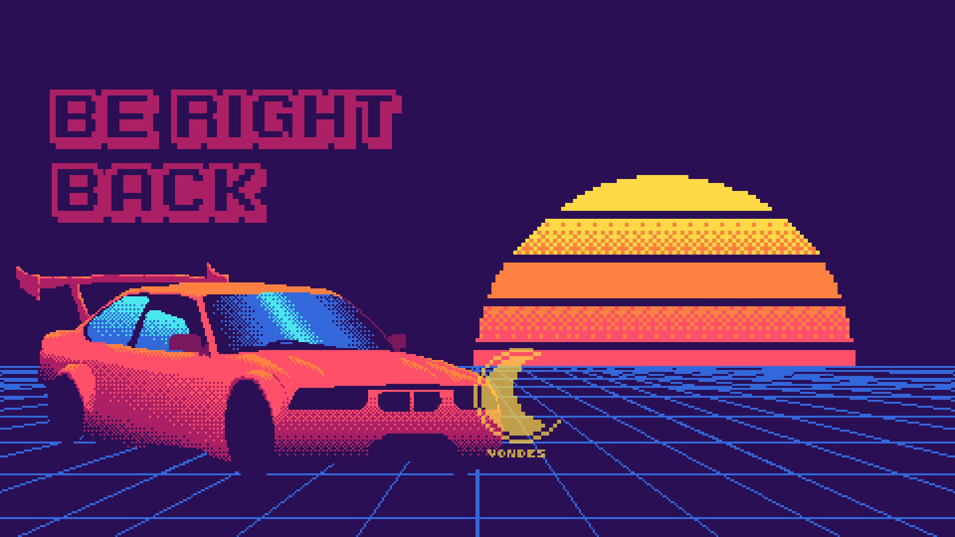 4 Pack Twitch Stream Overlay Screen, Vaporwave Pixel Art Animation ...