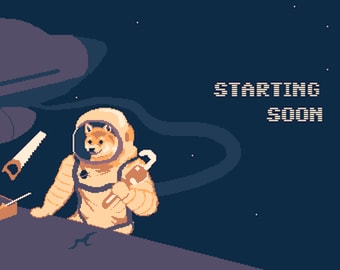 4 Pack Twitch Stream Overlay Screen, Frogs on Logs Pixel Art Animation ...