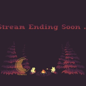 4 Pack Twitch Stream Overlay Screen, Frogs on Logs Pixel Art Animation ...