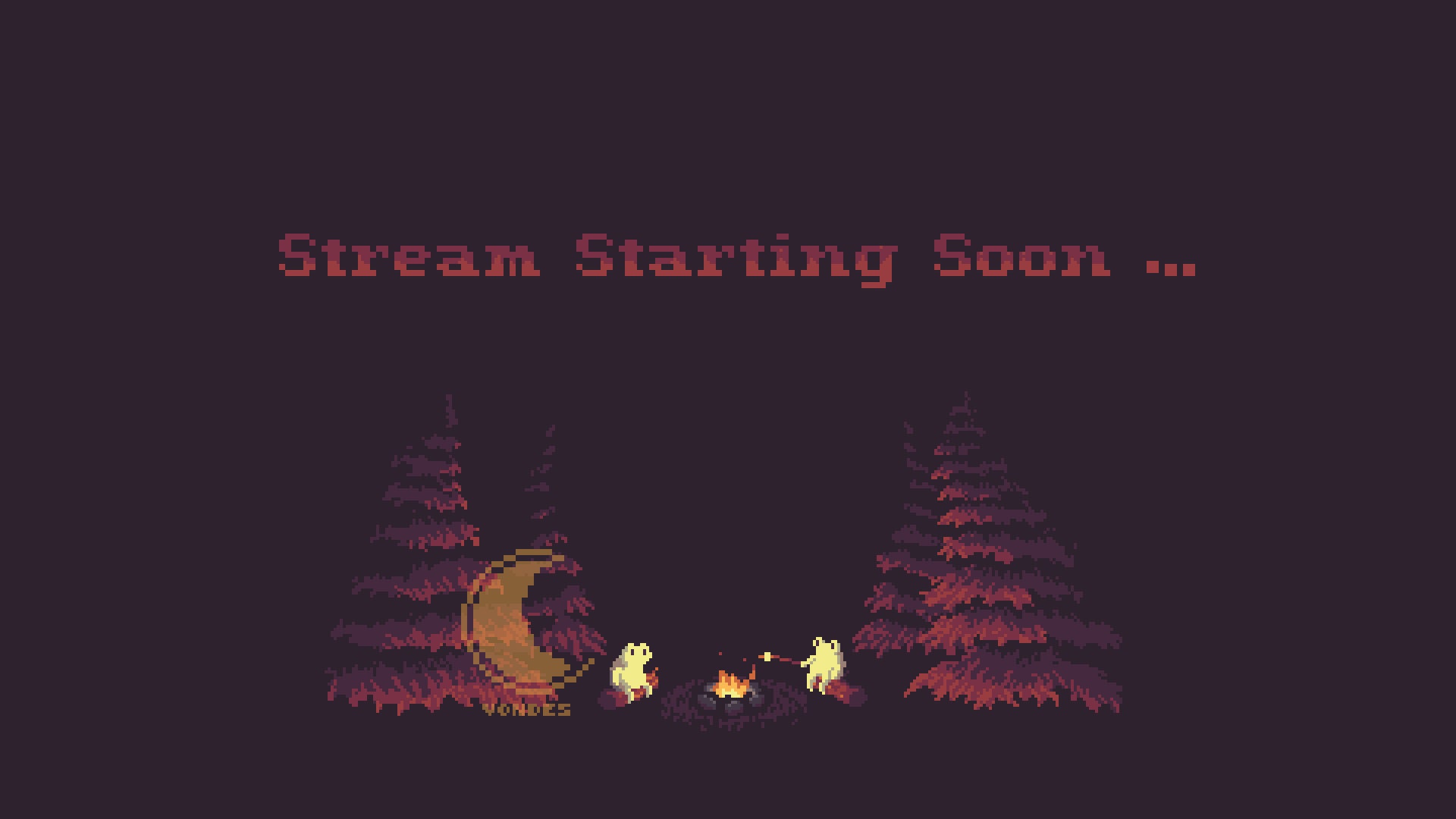 4 Pack Twitch Stream Overlay Screen, Frogs on Logs Pixel Art Animation ...