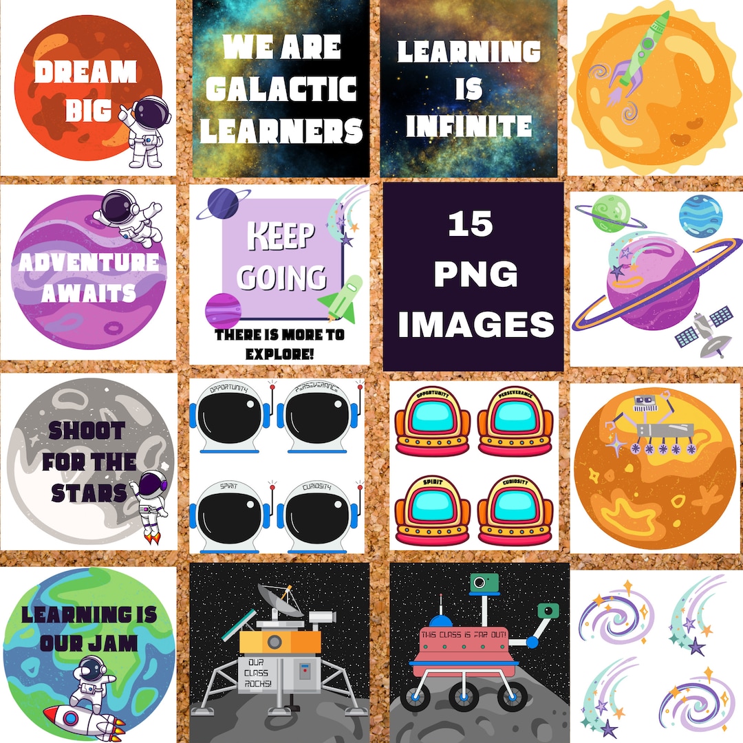 Galactic Learner - Space Themed Bulletin Board Set - Classroom Poster ...