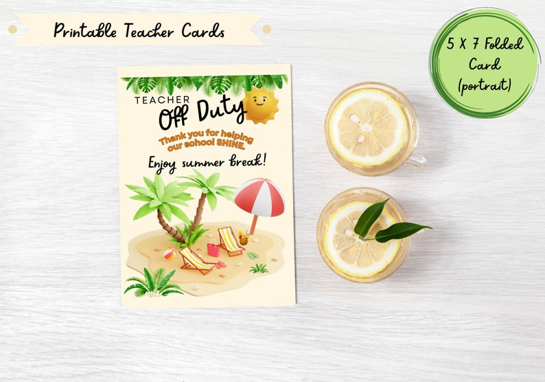 Teacher Thank You Cards | Summer Vacation| Staff Appreciation - Etsy