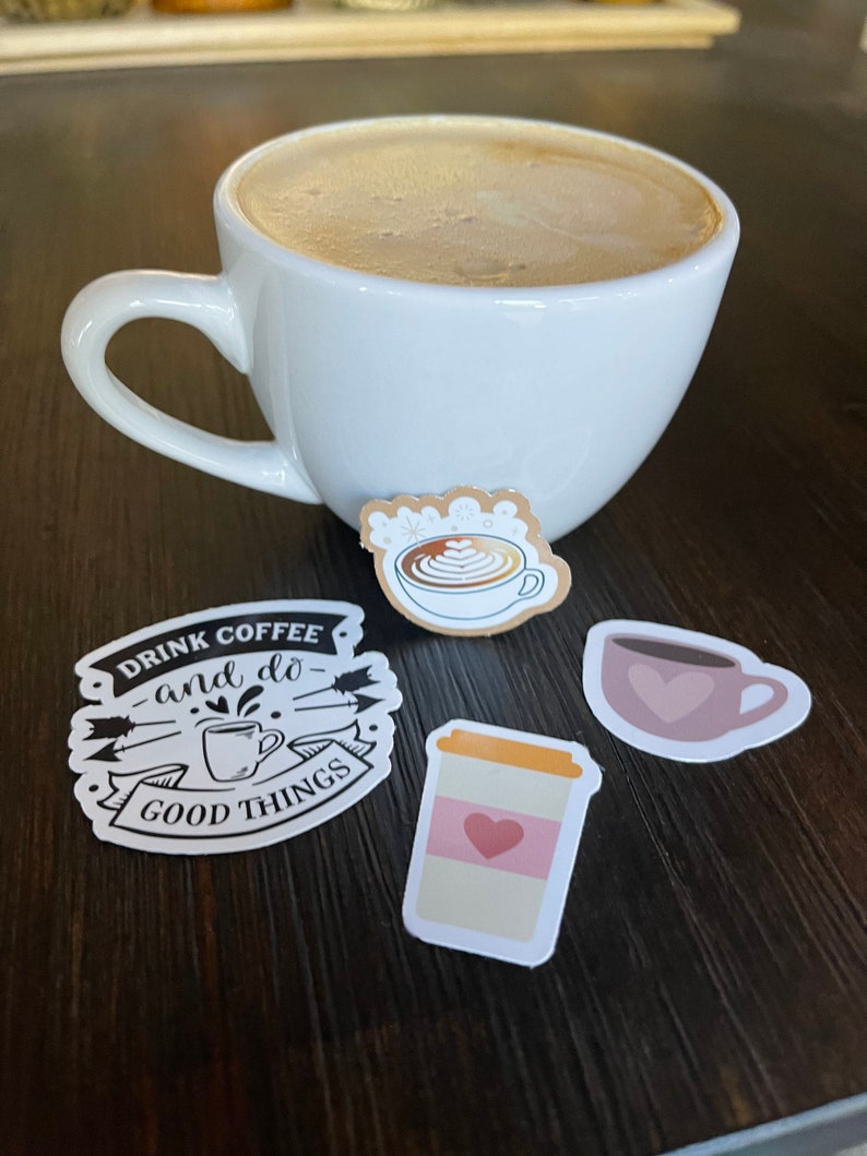 Coffee Lover Sticker Set of 16 Stickers. Die Cut, Vinyl, Waterproof. - Etsy