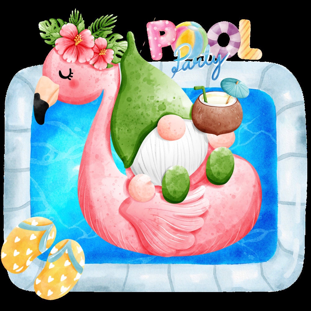 Summer Gnome Clip Art Fruit Summer Vibe Digital Downloads - Etsy