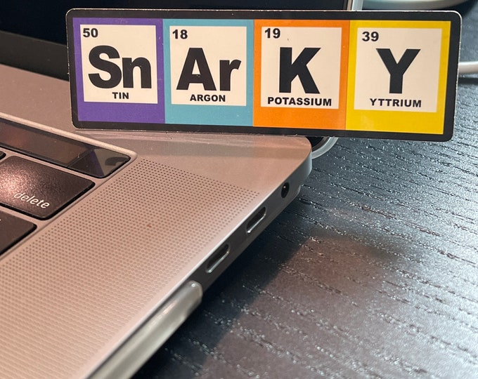 Snarky Sticker. Periodic Table Vinyl Sticker. Super Glossy Science ...