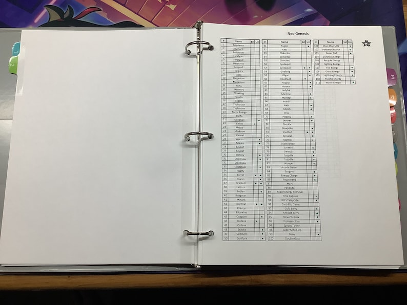 2nd Generation Pokemon Checklist - Digital Download - Etsy