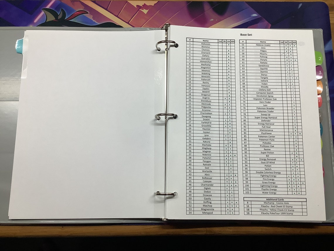 1st Generation Pokemon Checklist - Digital Download - Etsy