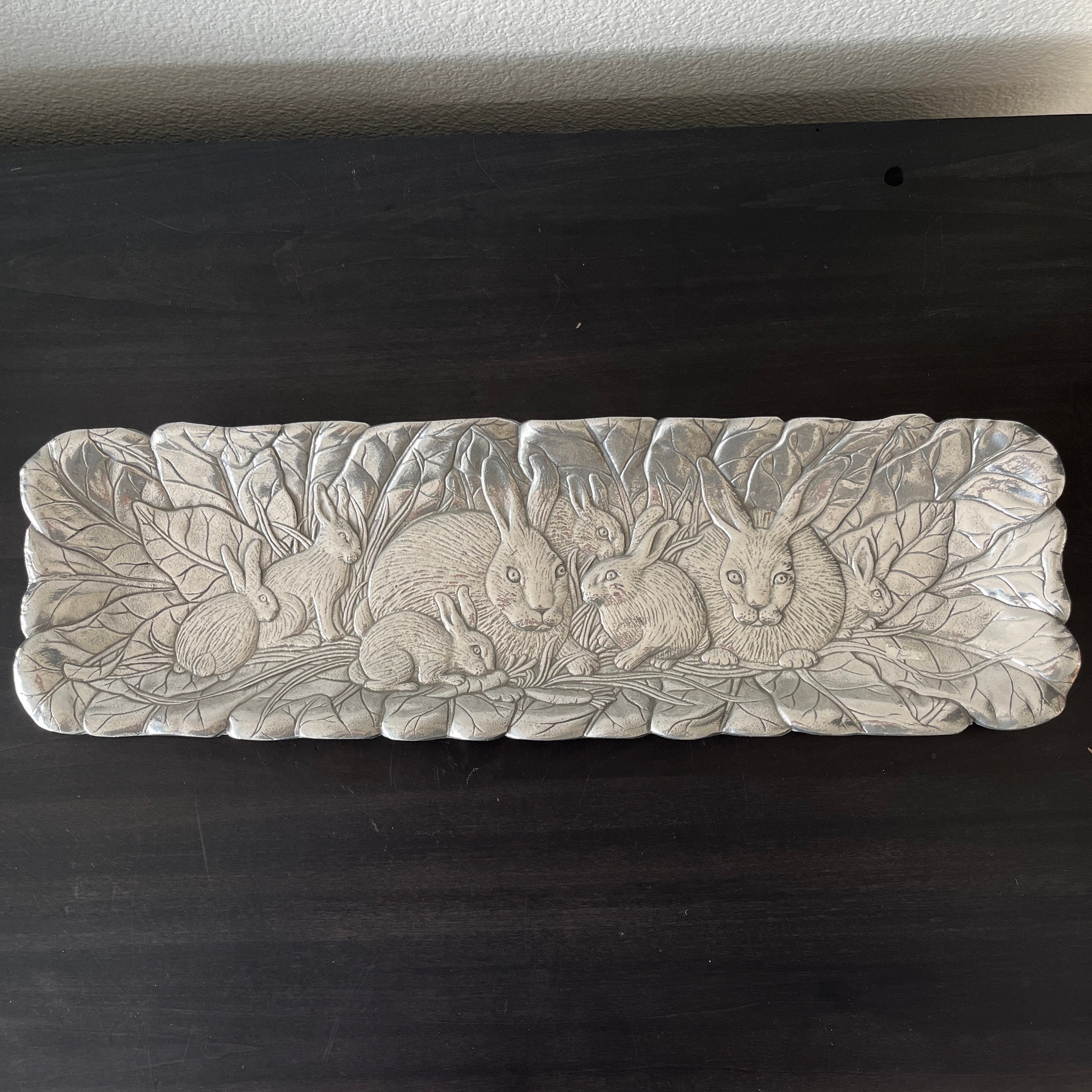 Arthur Court Bunny Rabbit Serving Platter // Easter Tray // 18 X 6 ...