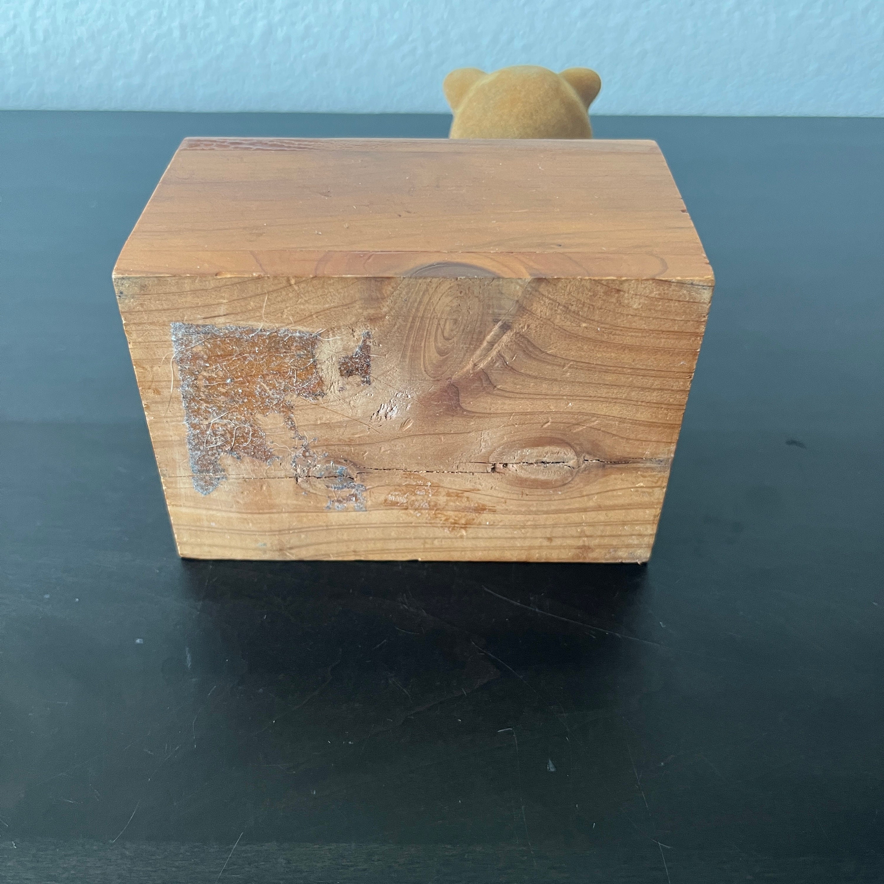 Flocked Teddy Bear Souvenir Bank // Albuquerque New Mexico // - Etsy