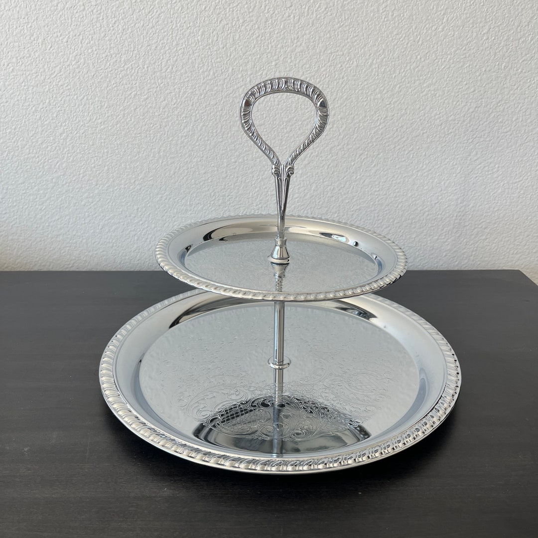Irvinware 2-tier Chrome Serving Tray // New in Original Package ...
