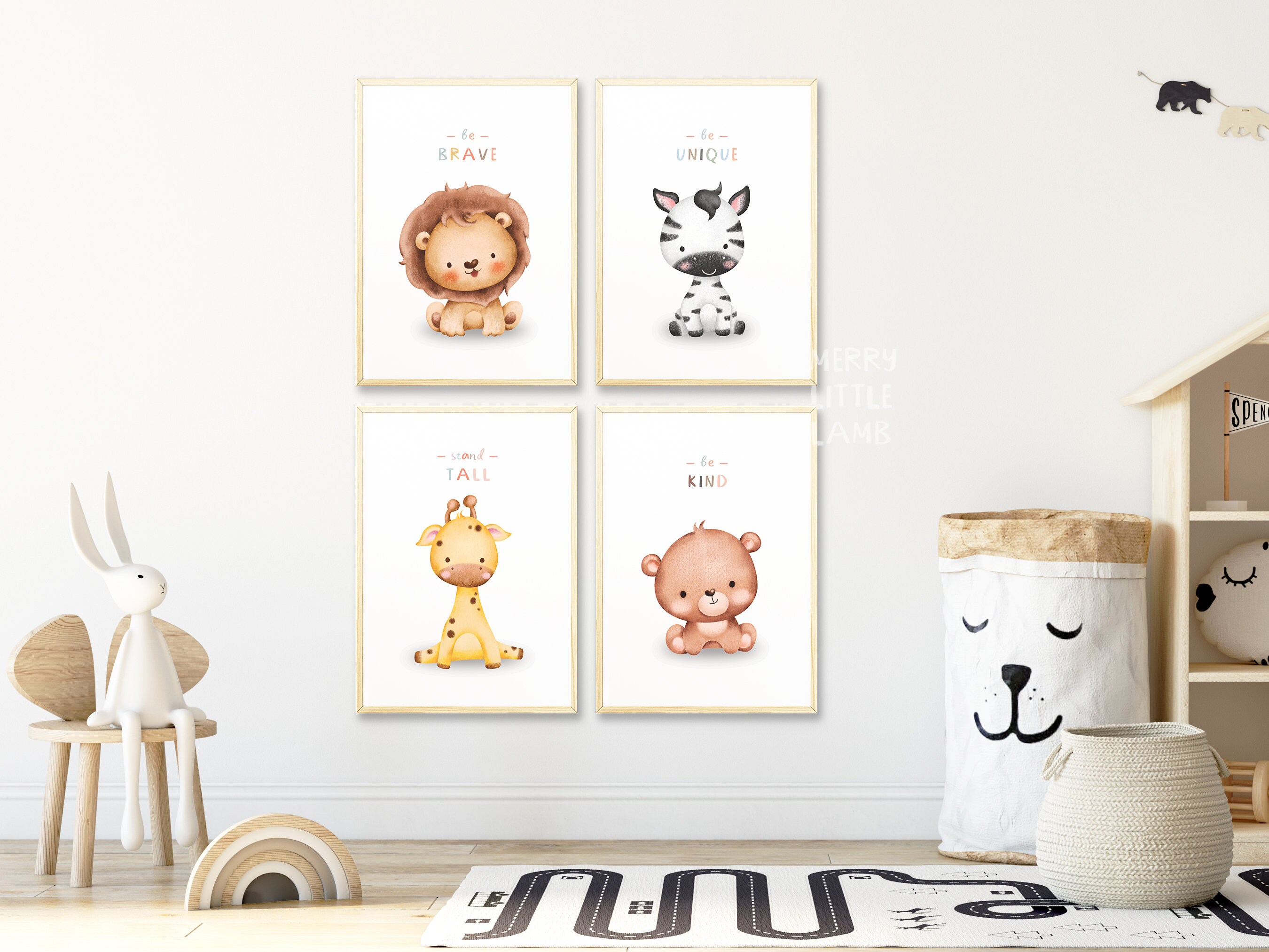 Cute Baby Animals Part 1 Printable Wall Art, Neutral Nursery Prints ...
