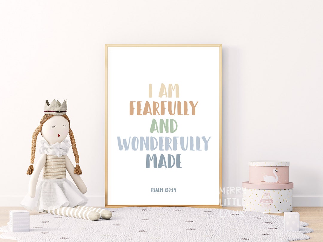 Psalm 139:14 I Am Fearfully and Wonderfully Made 4, Children Bible ...