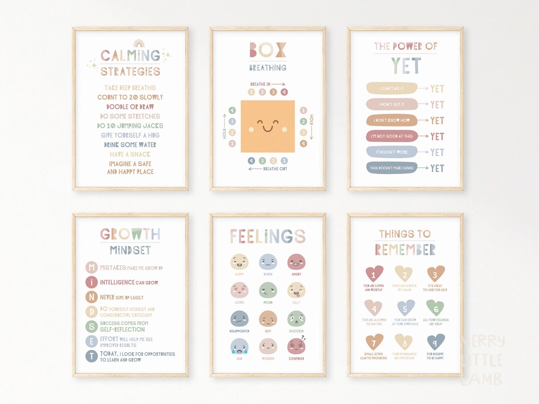 6 Calming Corner Classroom 4, Boho Calm Down Printable Decor Wall Art ...