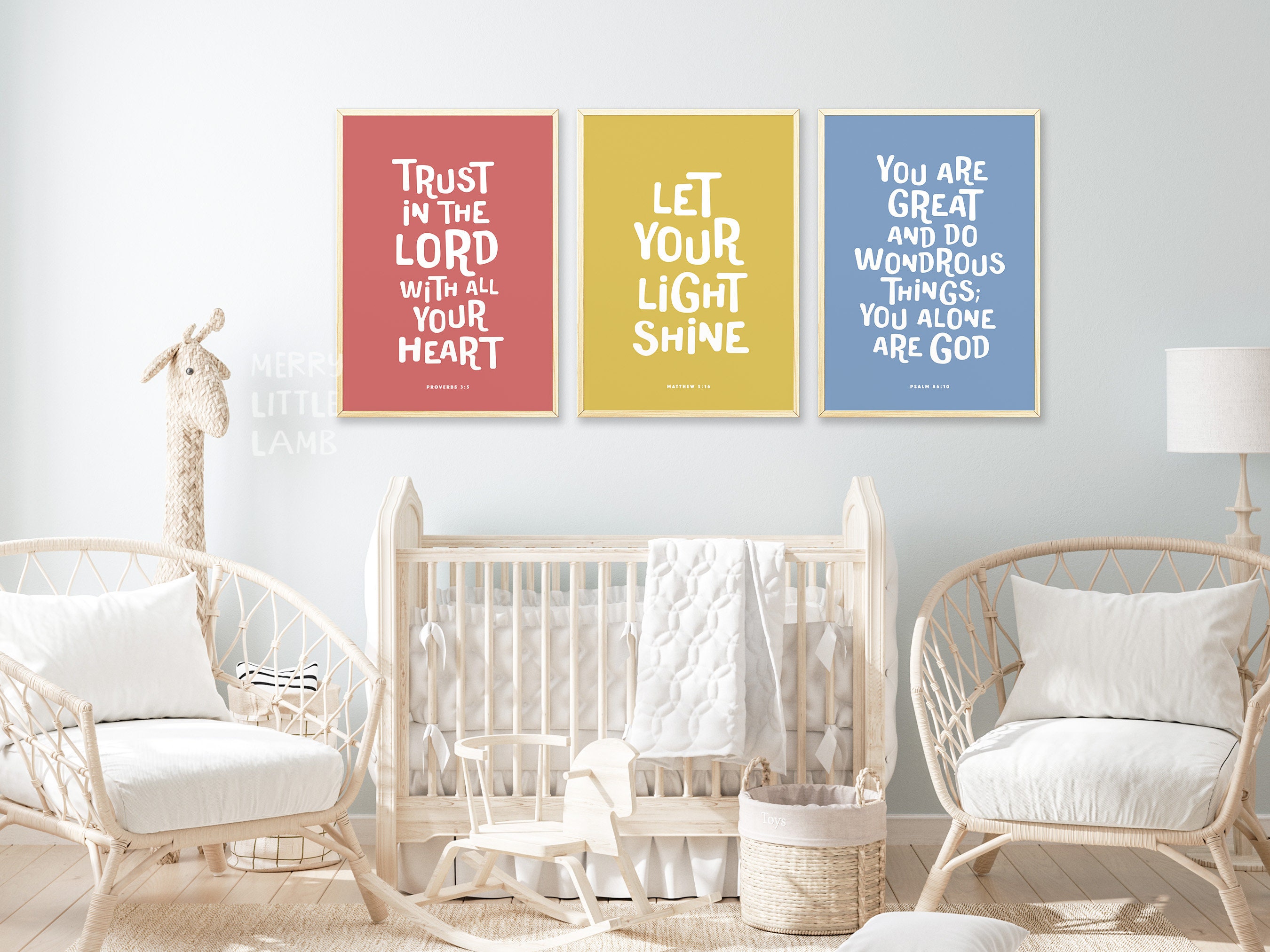 Kids Bible Verse Poster Bundle 15, Scripture Boho Wall Art, Church ...