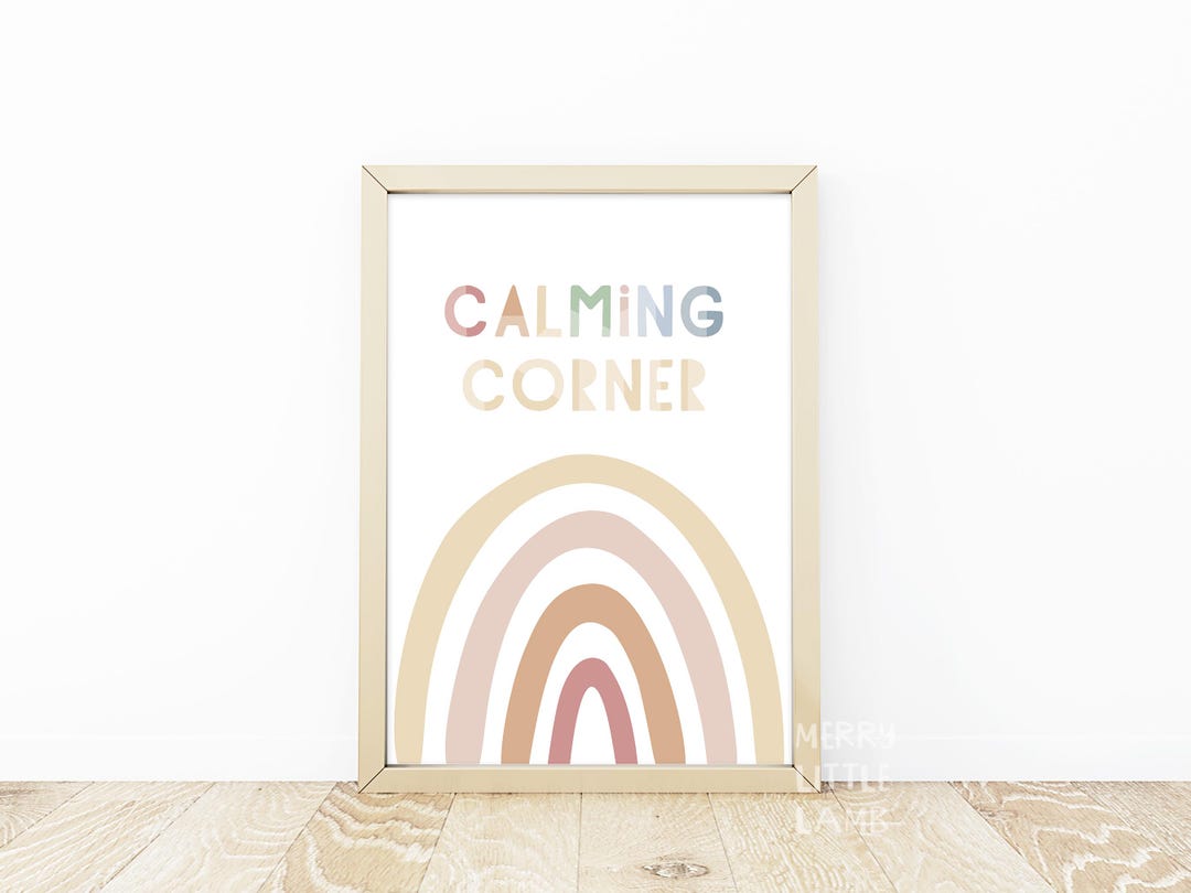 Calming Corner Poster Art Print, Calming Corner Classroom, Boho Calm ...
