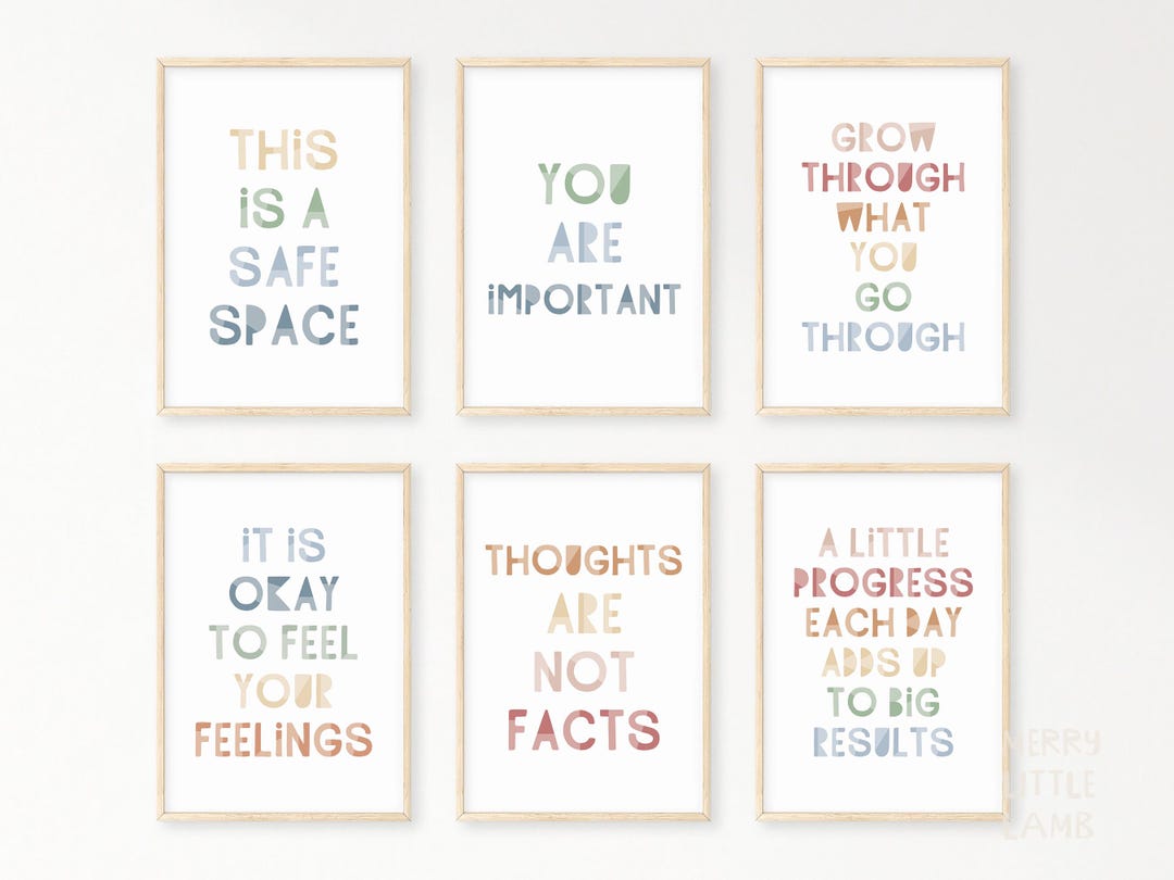 6 Calming Corner Classroom 2, Boho Calm Down Printable Decor Wall Art ...