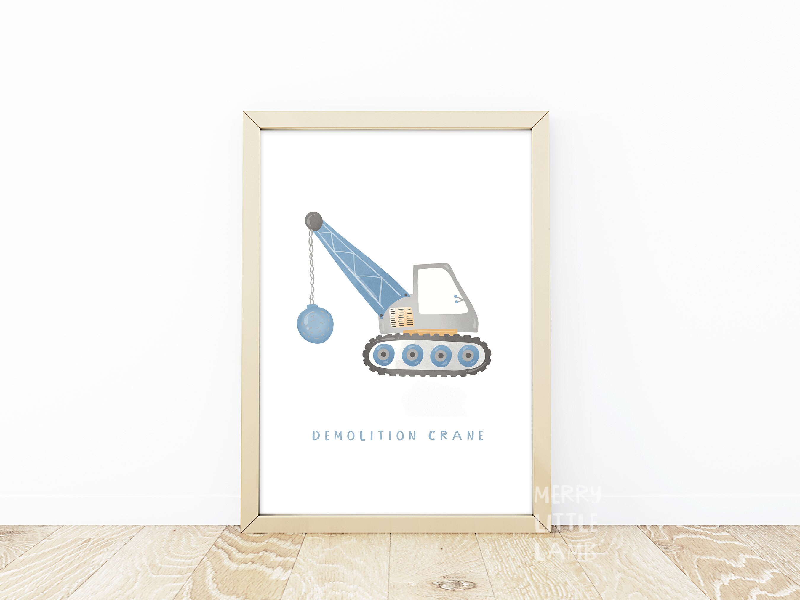 Cute Construction Vehicles Printable Wall Art Neutral Nursery - Etsy