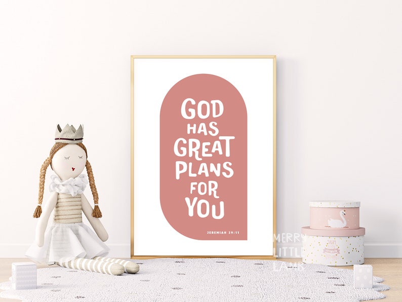 Kids Bible Verse Poster Bundle 6, Scripture Boho Wall Art, Church ...