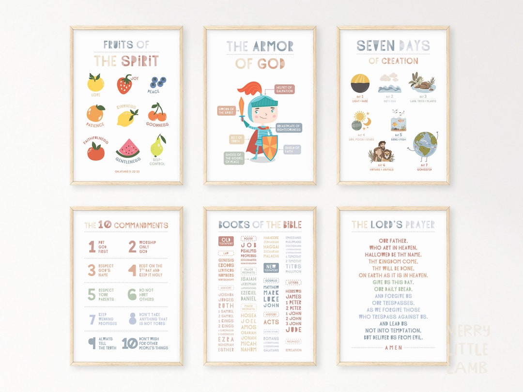 Books of the Bible 10 Ten Commandments, Christian Education Printable ...