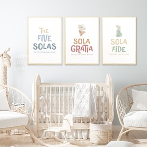 The 5 Solas of the Reformation Printable Wall Art, Christian Boho Latin ...