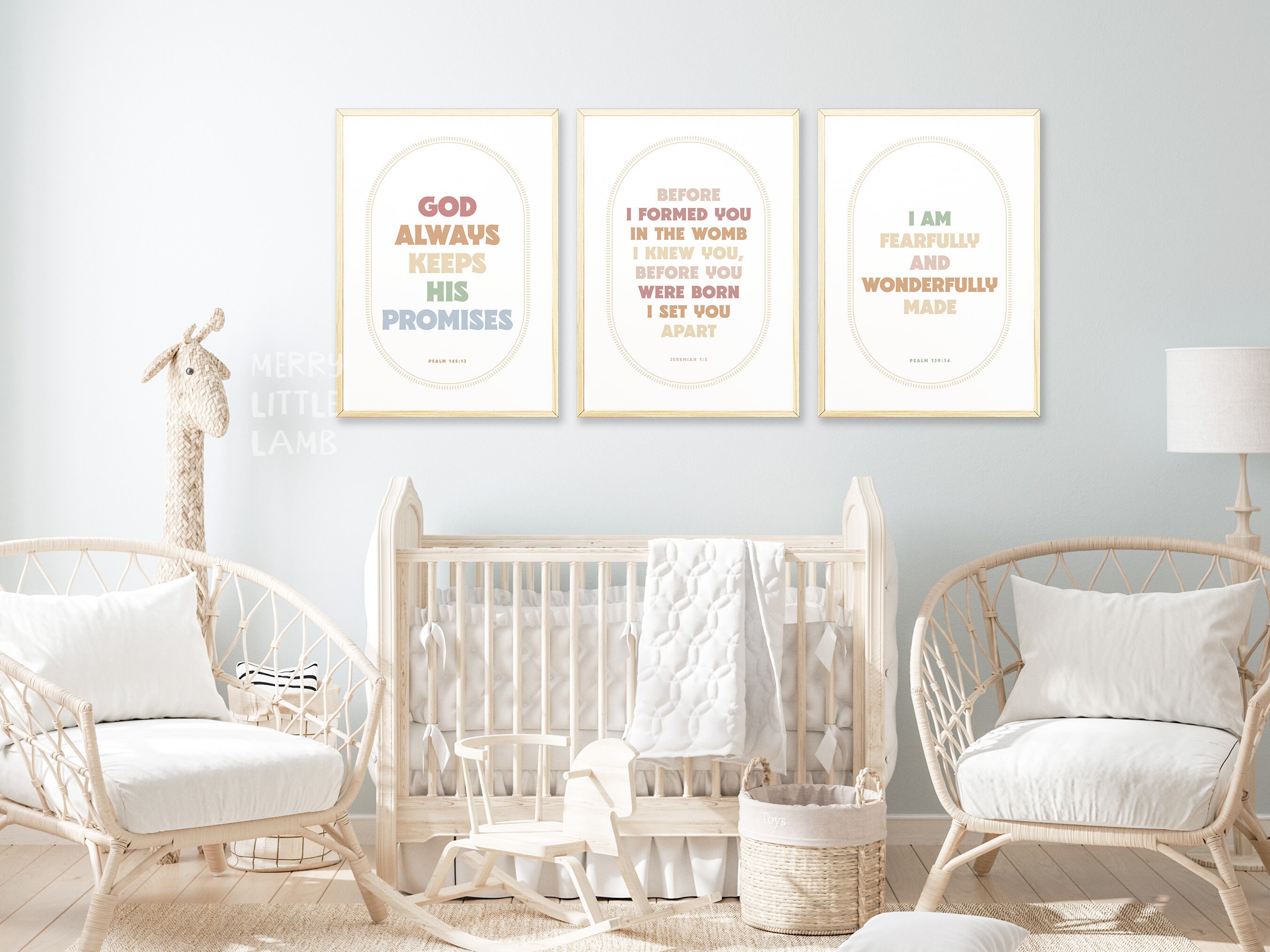 Kids Bible Verse Poster Bundle 21, Scripture Boho Wall Art, Church ...