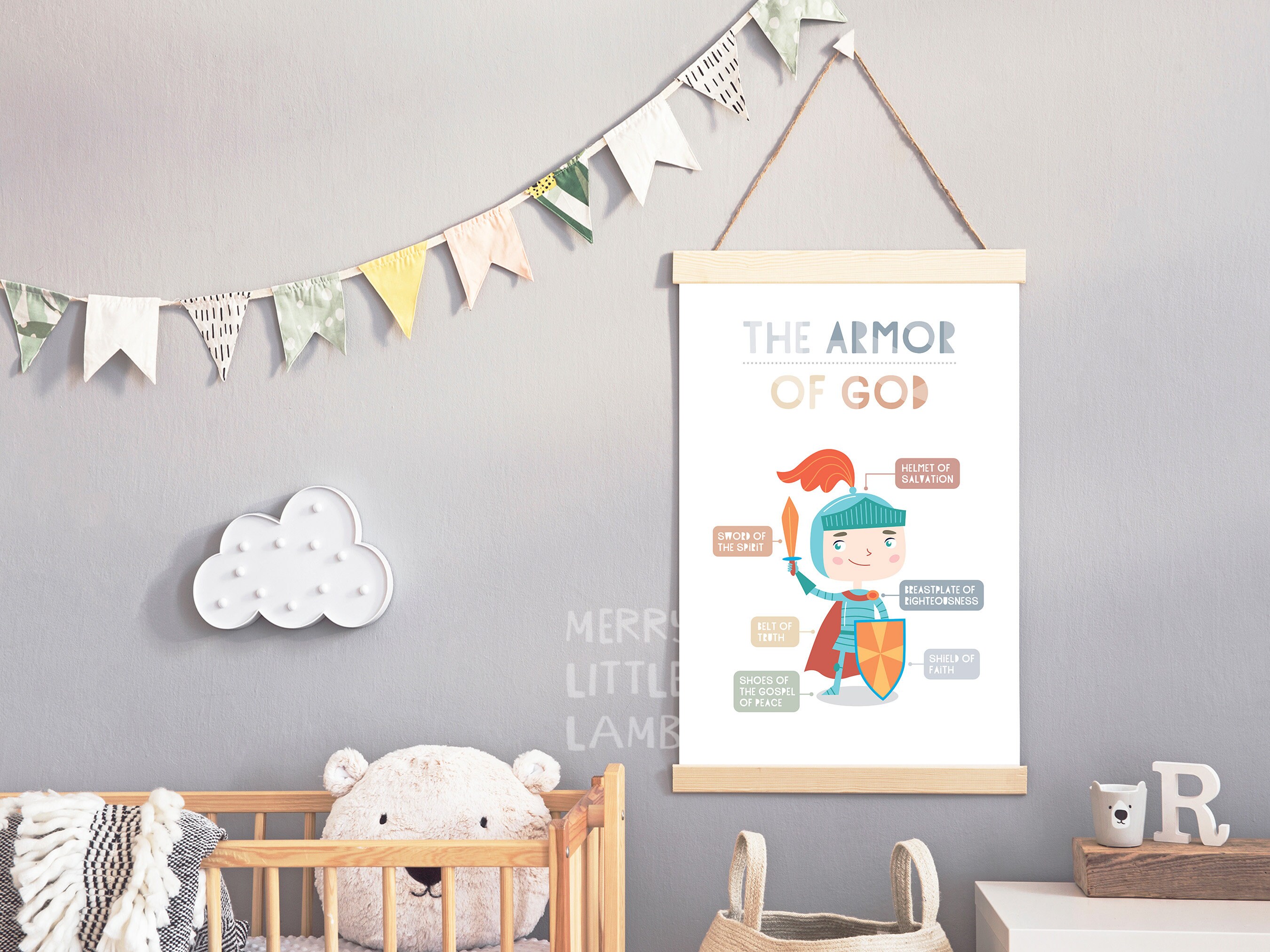 The Armor of God, Christian Education Printable, Kids Scripture Poster ...