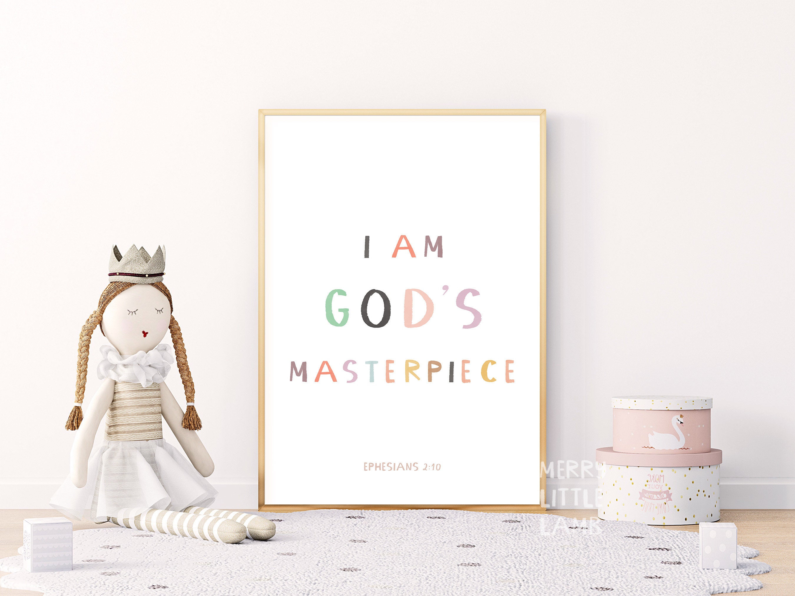 Kids Bible Verse Poster Bundle 2, Scripture Boho Wall Art, Church ...