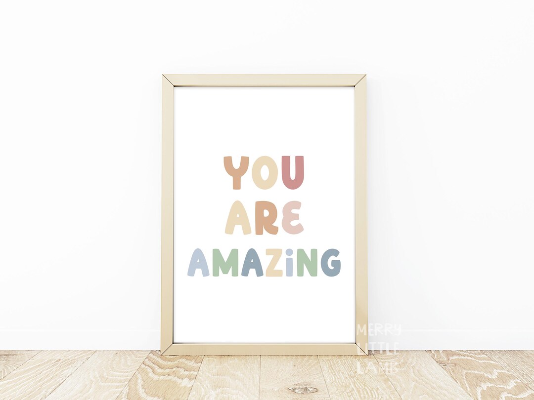 You Are Amazing Classroom Poster, Positive Classroom Art, Growth ...