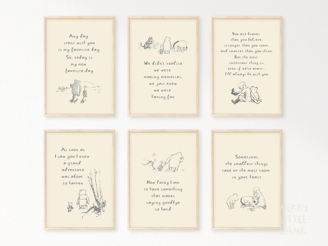 Winnie the Pooh Quote Poster, Baby Shower Pooh, Boho Nursery Decor ...