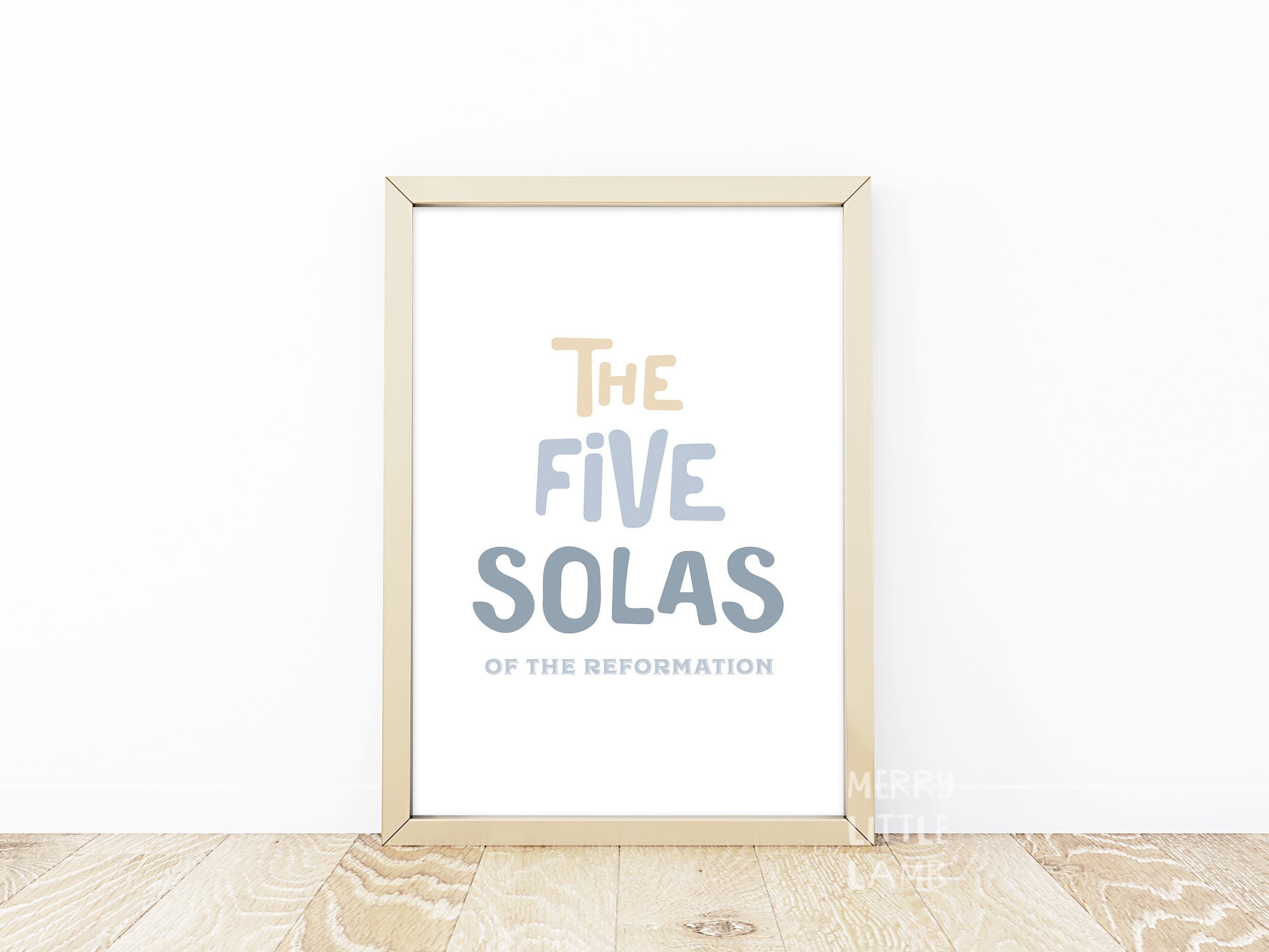 The 5 Solas of the Reformation Printable Wall Art, Christian Boho Latin ...