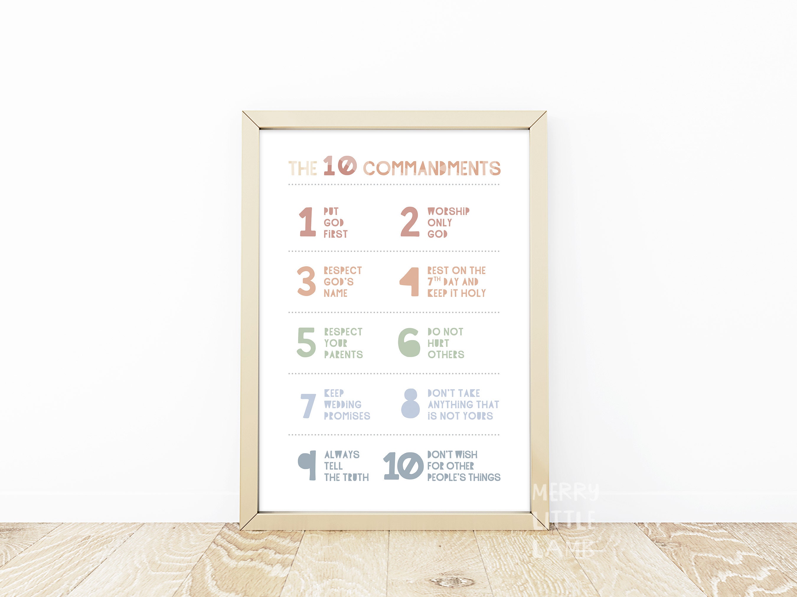 Books of the Bible 10 Ten Commandments, Christian Education Printable ...