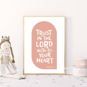 Kids Bible Verse Poster Bundle 6, Scripture Boho Wall Art, Church ...